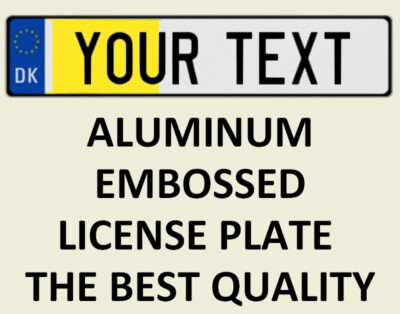 Denmark Danish European Euro License Tag Number Plate Custom Text ...