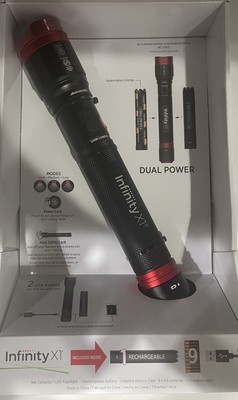 Infinity X1 5000 Lumens Flashlight Rechargeable Dual Power Twist Focus ...