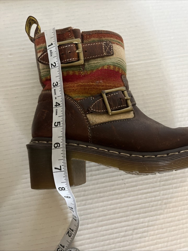 Dr Martens Pendleton Biker Boot Womens 6 AirWair Sole Heel Vintage ...
