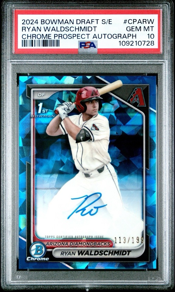 Ryan Waldschmidt 2024 Bowman Draft Sapphire 3CPA-RW 1st Autograph /199 ...