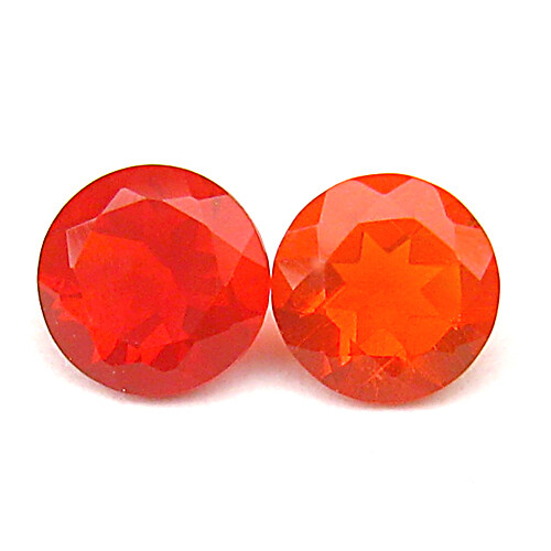 0.70Ct MATCHING PAIR ! STUNNING FIRE NATURAL RED MEXICAN FIRE OPAL | eBay