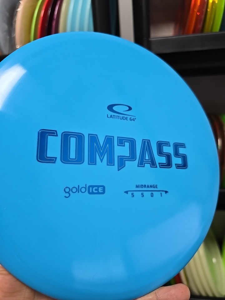 Latitude 64 Gold Ice Compass Blue 175g Midrange Golf Disc Trilogy Discs ...