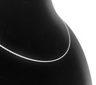 Fine New Solid 14K White Gold Sparkle Cable Wire Omega Collar Necklace ...