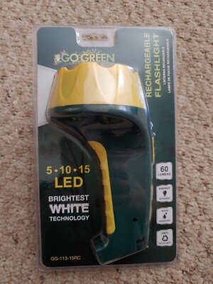 Go Green LED Rechargeable Flashlight | eBay