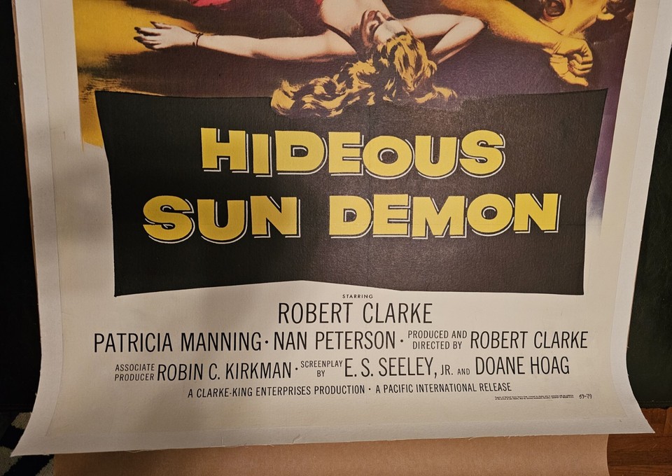 Hideous Sun Demon ORIGINAL 1959 Linenback B Movie Poster US 1-Sheet ...