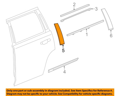 GM OEM 11-20 Cruze Limited Rear Door Exterior Trim-Applique 84263146 | eBay