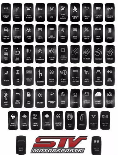 CUSTOM BLACK SWITCH DASH PANEL PLATE KIT UNIVERSAL + 4 FREE BACK-LIT ...