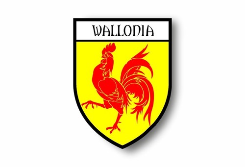 Sticker Car Motorbike Coat of Arms City Flag Wallonia Walloon | eBay