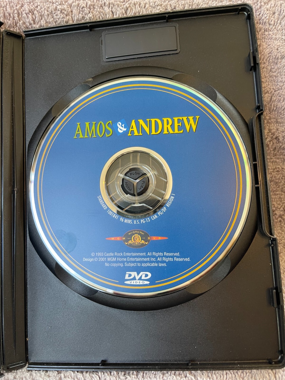Amos & Andrew (DVD, 1993, Full Screen) Nicolas Cage ~ Samuel L. Jackson ...