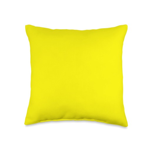 Lemon Yellow Throw Pillow 16x16 Multicolor Citrus Fruit Pattern ...