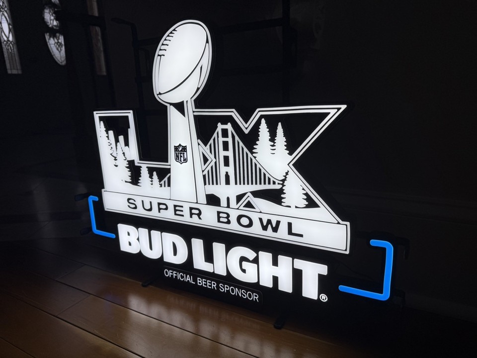 Bud Light Beer Super Bowl NFL 2026 LED Neon Sign | eBay
