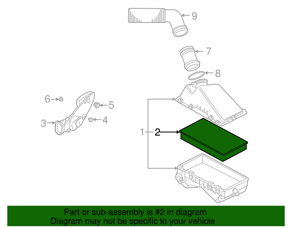 Genuine Volkswagen Air Filter 1J0-129-620-A | eBay