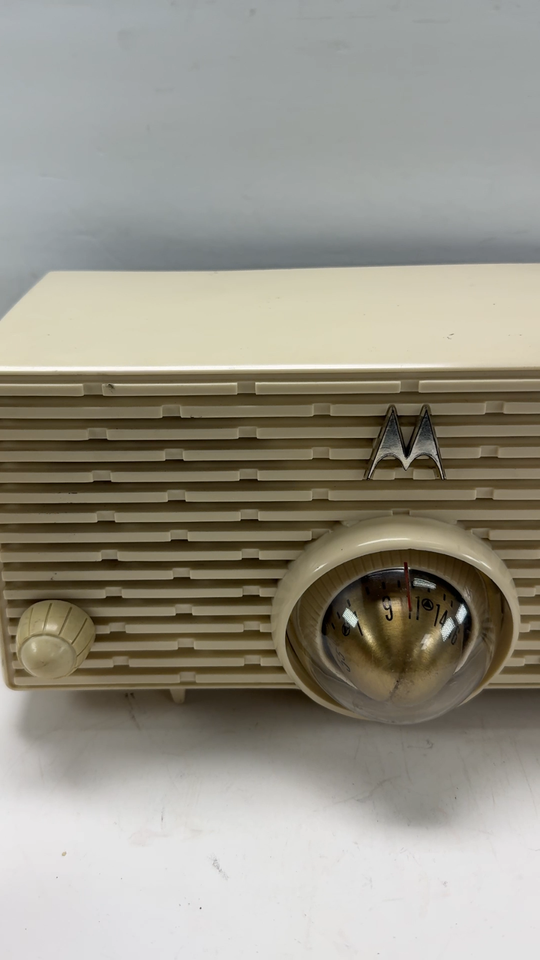 Motorola Model 56H Atomic Era tube Radio Turbine Cream color gold | eBay