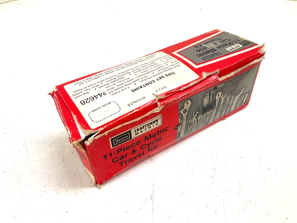 NOS! VINTAGE CRAFTSMAN TOOLS 11-pc. METRIC CAR & CYCLE TOOL KIT 44628 ...
