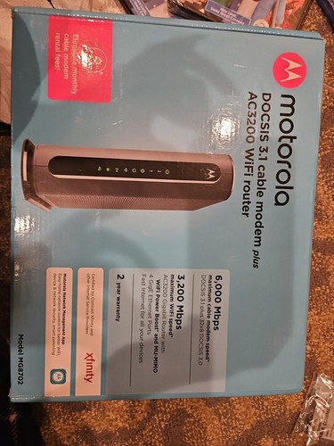 Motorola MG8702 DOCSIS 3.1 Cable Modem with Gigabit Router for sale ...