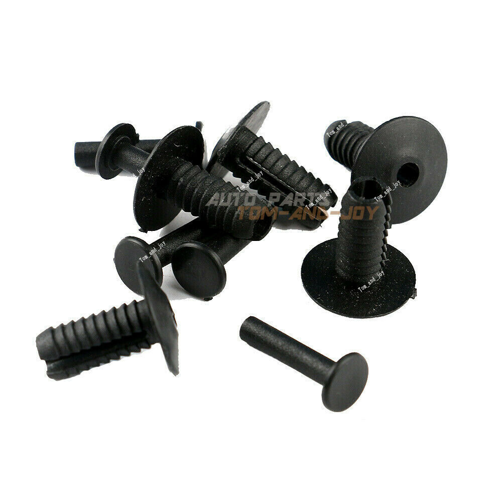 30x For BMW 6mm Push Plastic Rivet Pin Clip Bumpers Interior Trim Panel ...