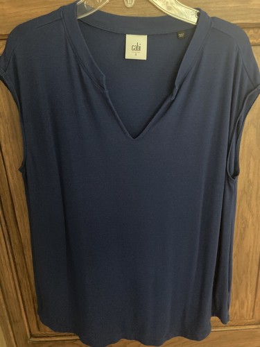 CABI #5563 Notch Tee In Beautiful Blue ~Size S | eBay