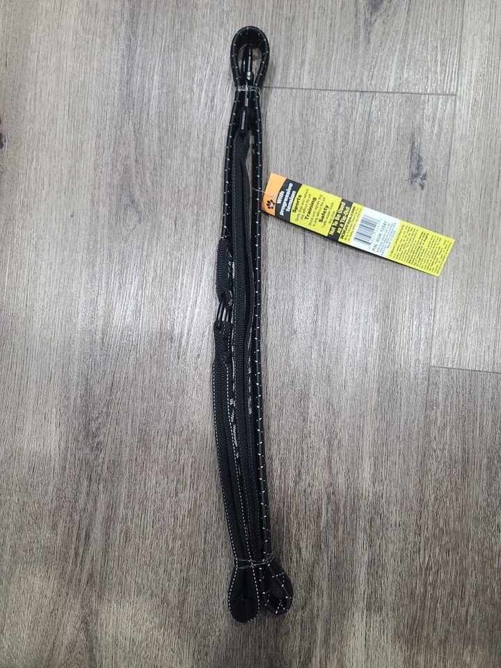 Rok Straps stretch dog leash 30-60lb 54" reflective black NEW With TAGS ...