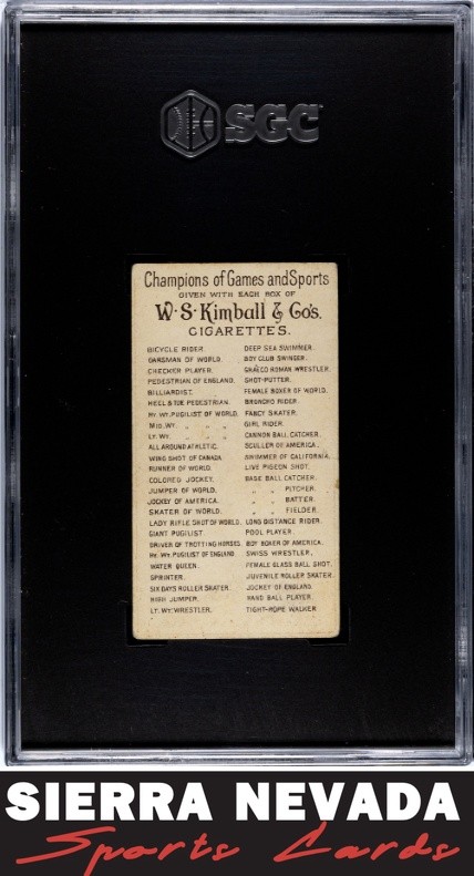 1887 W.S. Kimball Champions (N184) Chas. P. Blatt SGC 1.5 | eBay
