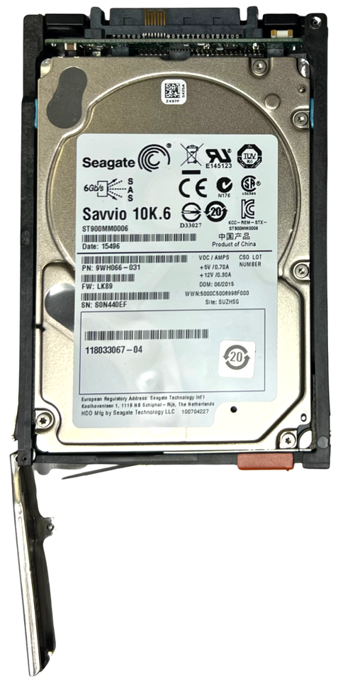 EMC SAE Storage Array w/ 25x 2.5" 900GB HDD, 2x 303-104-000E ...