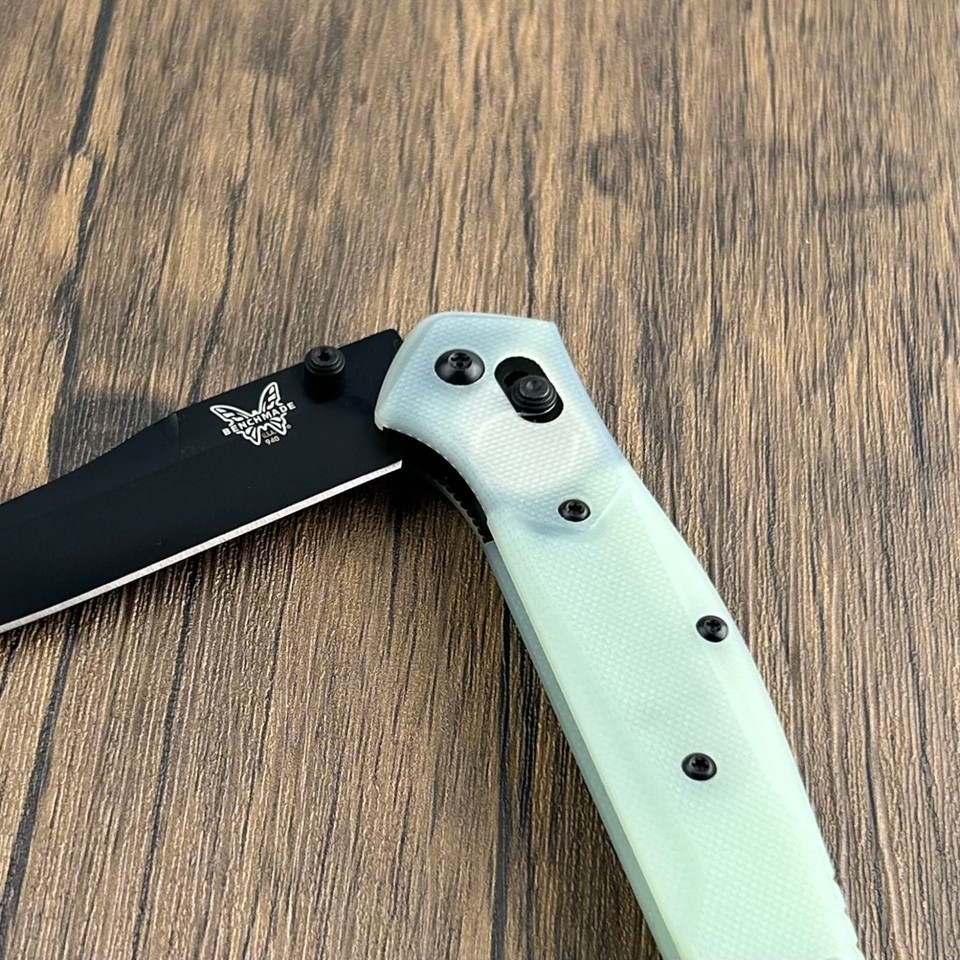Benchmade 940BK-2004-Osborne-AXIS Lock Knife Handle Jade G10 Folding ...