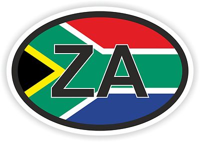 ZA South Africa Country Code Flag Sticker Helmet Car Truck Skateboard ...