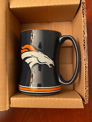 Boelter Brands NFL Denver Broncos 14oz Sculpted Relief Coffee Mug | eBay