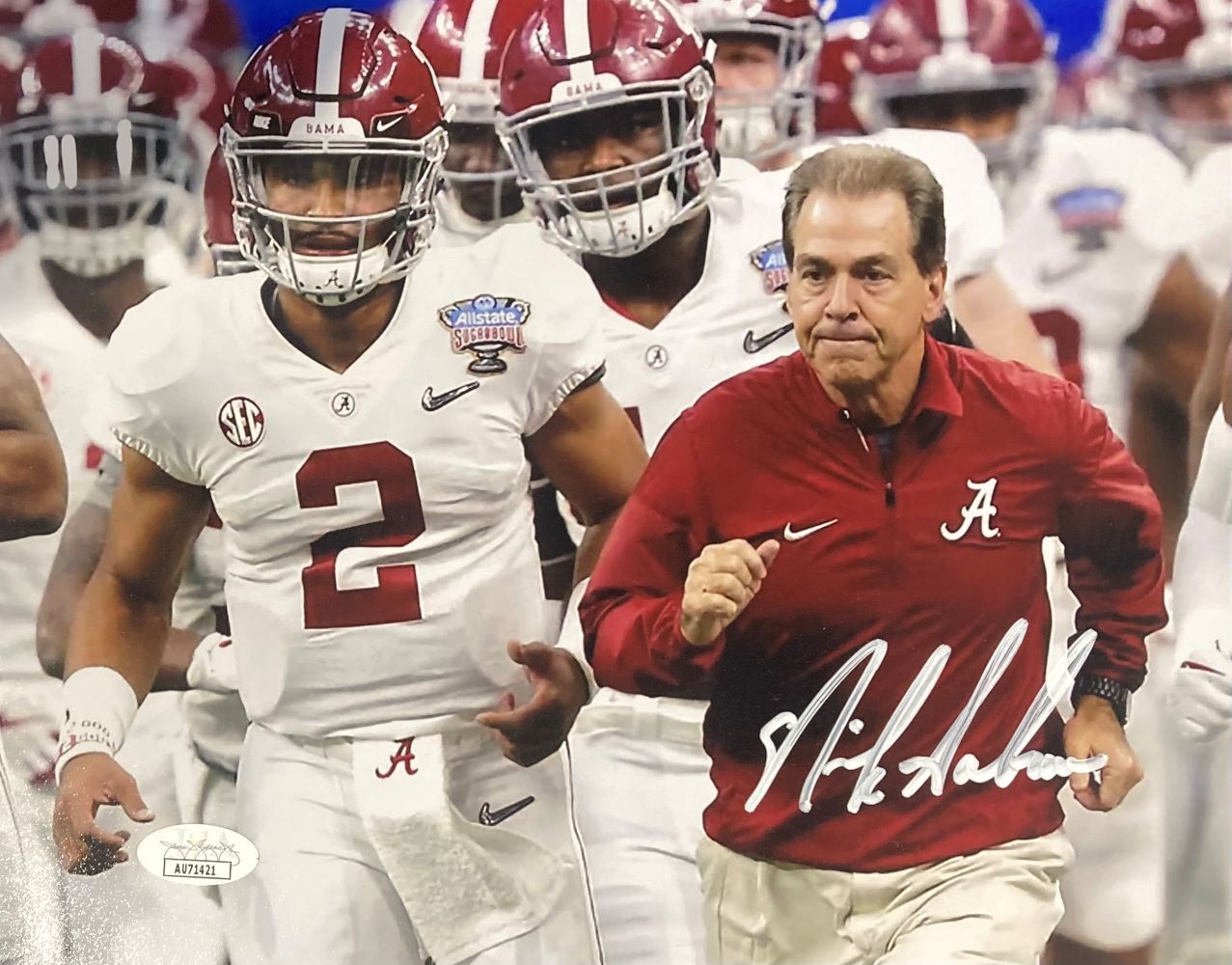 Nick Saban | Autographed Football Memorabilia & NCAA Merchandise
