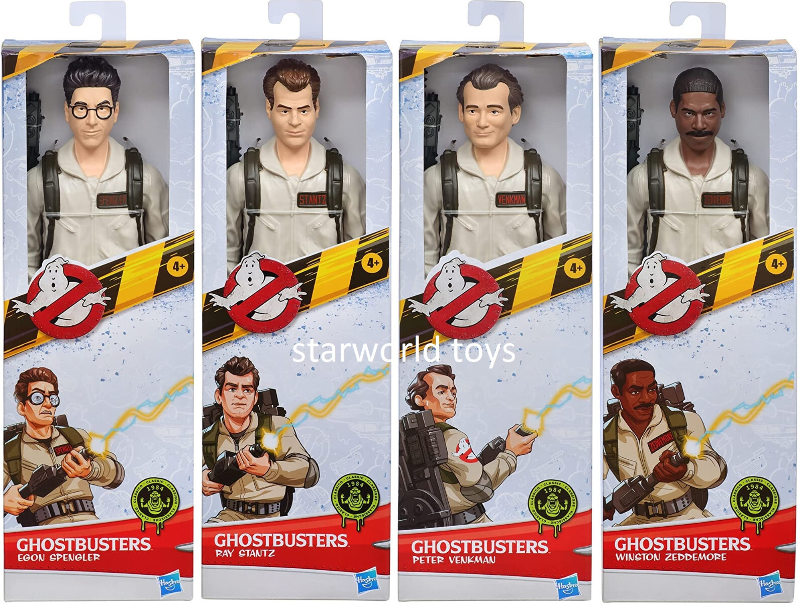 2021 Hasbro 12” Classic Ghostbusters Figure Set of 4 Egon Ray Peter ...