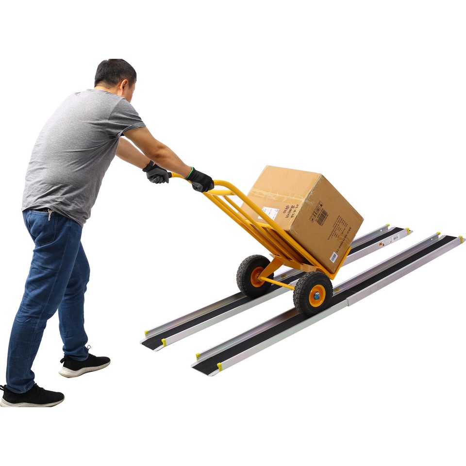 7' Adjustable Wheelchair Telescoping Track Ramps Step and Van Access ...