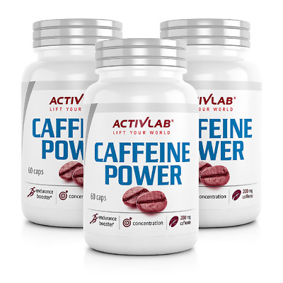 ACTIVLAB CAFFEINE POWER - 60-180 Caps - Focus Energy Concentration ...