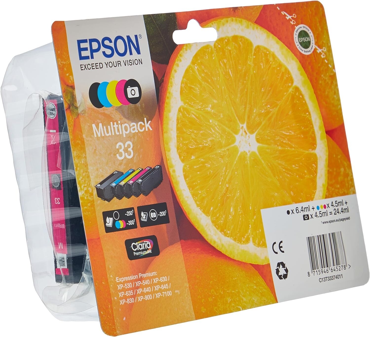 Original Epson 33 Tintenpatrone Multipack XP-530/540/630/635/640/645 ...