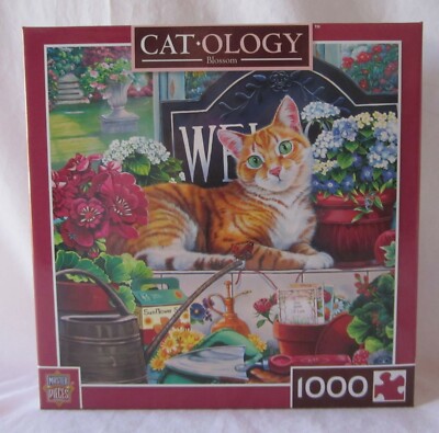 Masterpieces 1000 Pc Jigsaw Puzzle Cat-ology BLOSSOM Jenny Newland ...