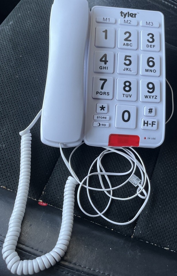 Tyler TBBP-3-WH: Big Button Corded Phone with Speakerphone for Seniors ...