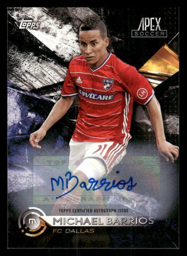 2016 Topps Apex MLS Michael Barrios Auto Autographs AU #80 Card | eBay