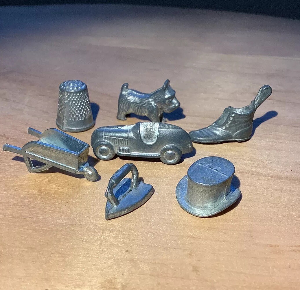 Monopoly Metal Tokens Game Pieces Replacements Vintage | eBay