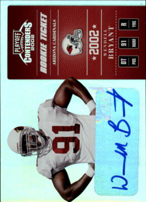 2002 Playoff Contenders #177 Wendell Bryant RC Auto /560 - NM-MT | eBay