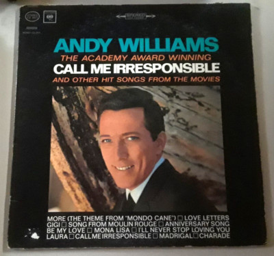 Andy Williams Call Me Irresponsible Columbia Record Album Vinyl LP | eBay