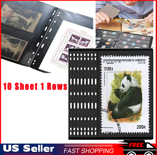 10 Sheets Stamp Pages for Stamp Album Binder, Stamp Collecting Supplies ...