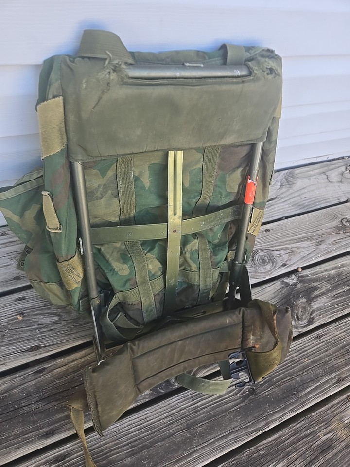 US Army Field Pack Combat Nylon LC1 Medium Alice Vintage Backpack ...