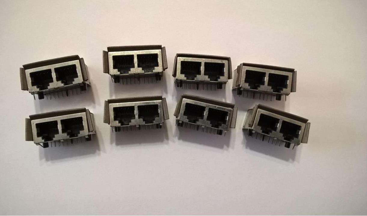 ZMM543 Regal 155-P3-8 Series 2-Port RJ45 Shielded Jack with EMI Gasket ...