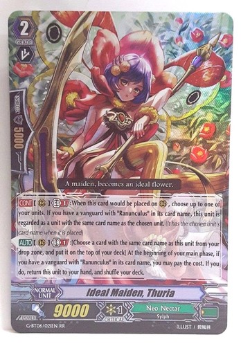 Bushiroad Cardfight Vanguard Idéal Maiden, Thuria G-BT06/021EN RR ...