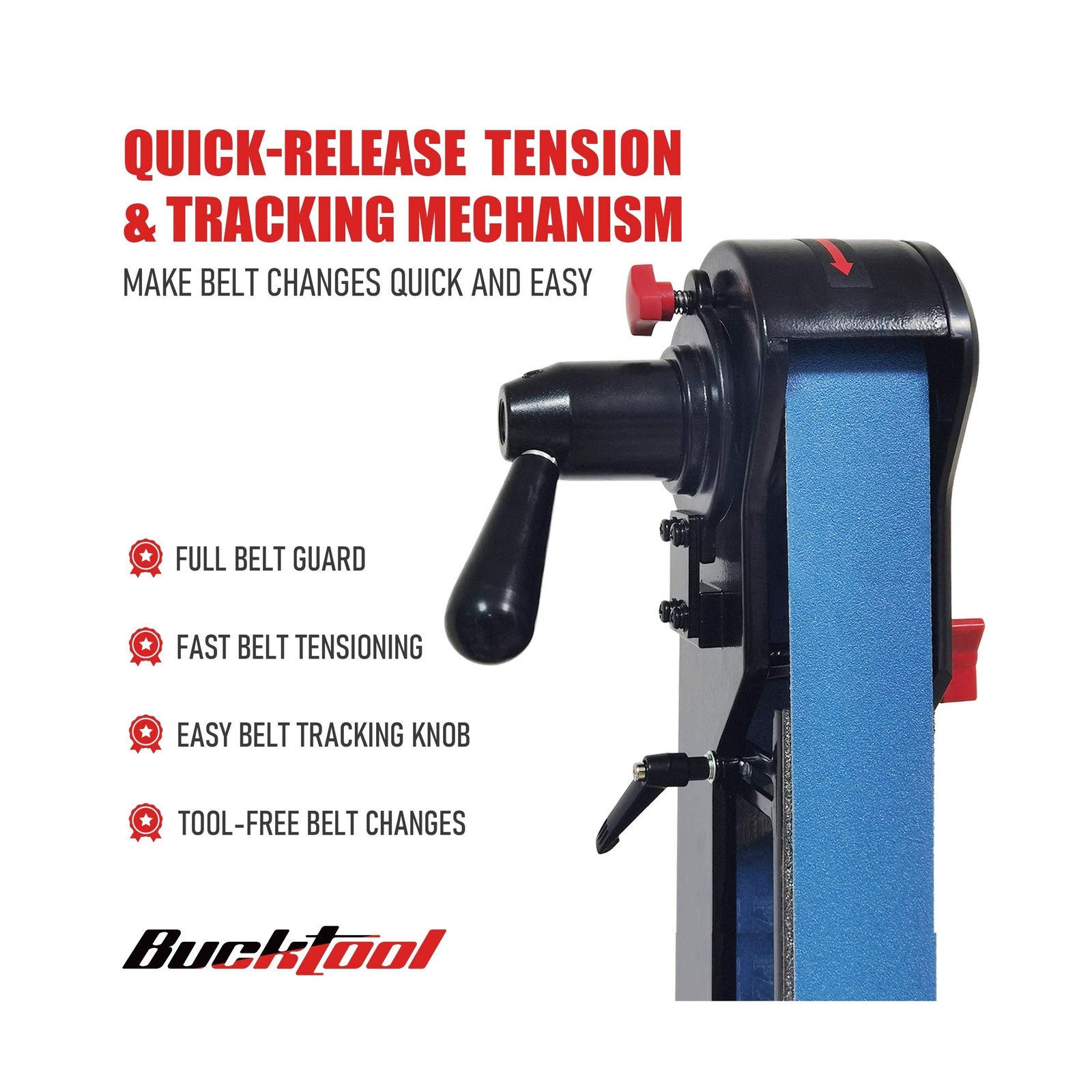 Bucktool Combo 2" x 42" Belt Sander 6" Bench Grinder, Knife Sharpener ...