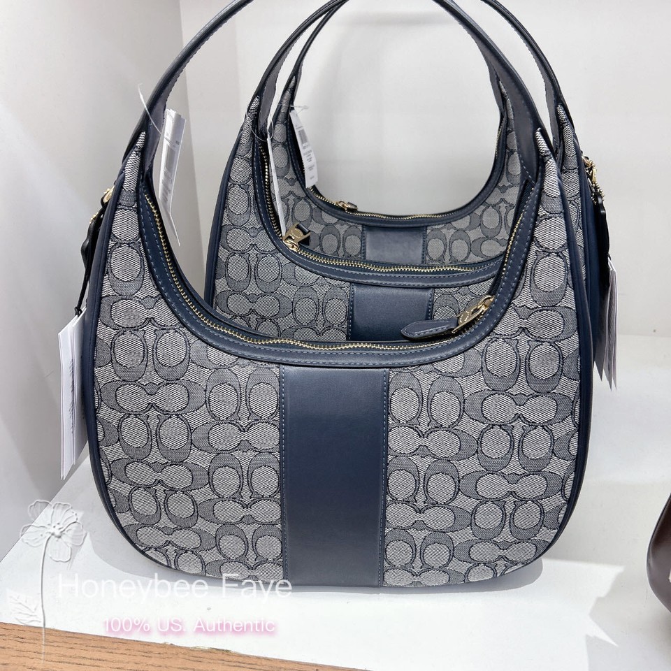 NWT Coach Carmen Shoulder Bag In Signature Jacquard CV001/CR151 | eBay