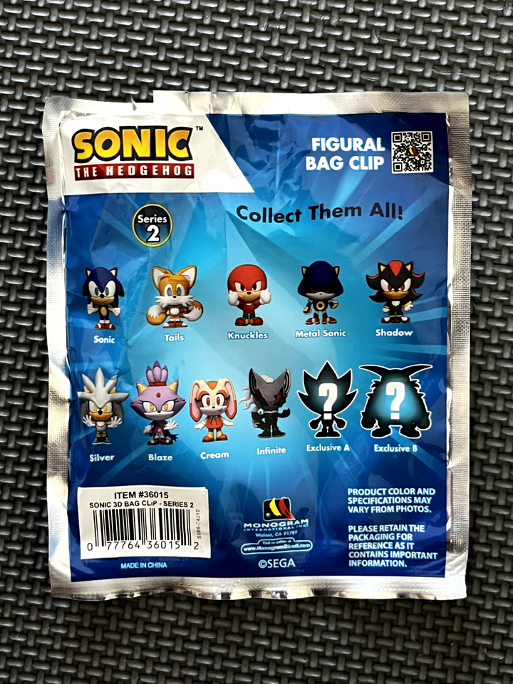 SEGA - Sonic the Hedgehog Figural Bag Clip Series 2 - Shadow | eBay