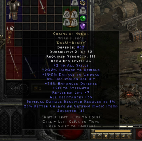 Chains of Honor - Diablo 2 Xbox or PC 💥 Non Ladder or Ladder Softcore ...