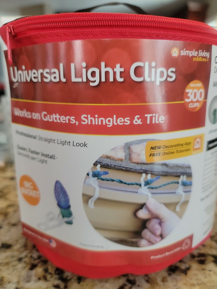 Simple Living Universal Light Clips Gutters Shingles Tile 300 Christmas ...