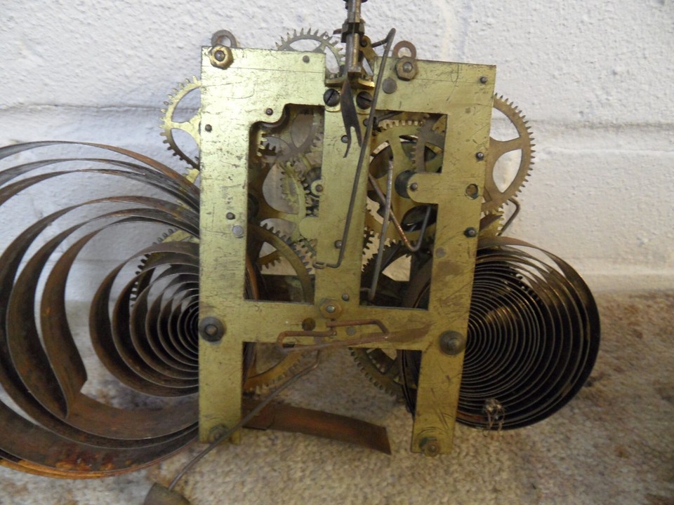 2 x Antique American Wall Clock Movements by E N Welch Clock Company ...