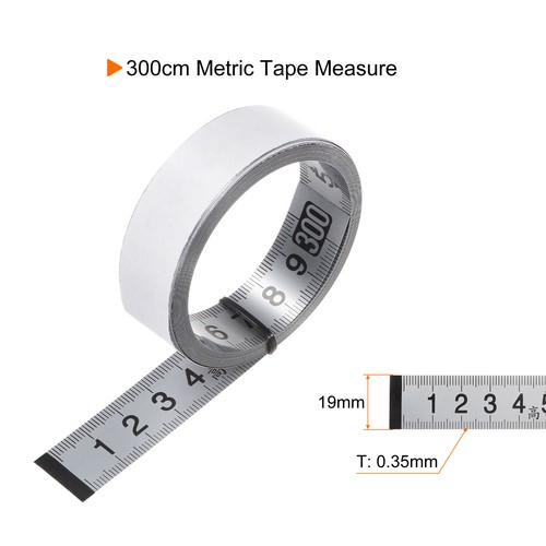 Self-Adhesive Measuring Tape 300cm Metric Left to Right Widened | eBay