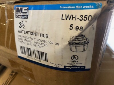 (5 PACK) MADISON LWH-350 3-1/2" WATERTIGHT HUB | eBay